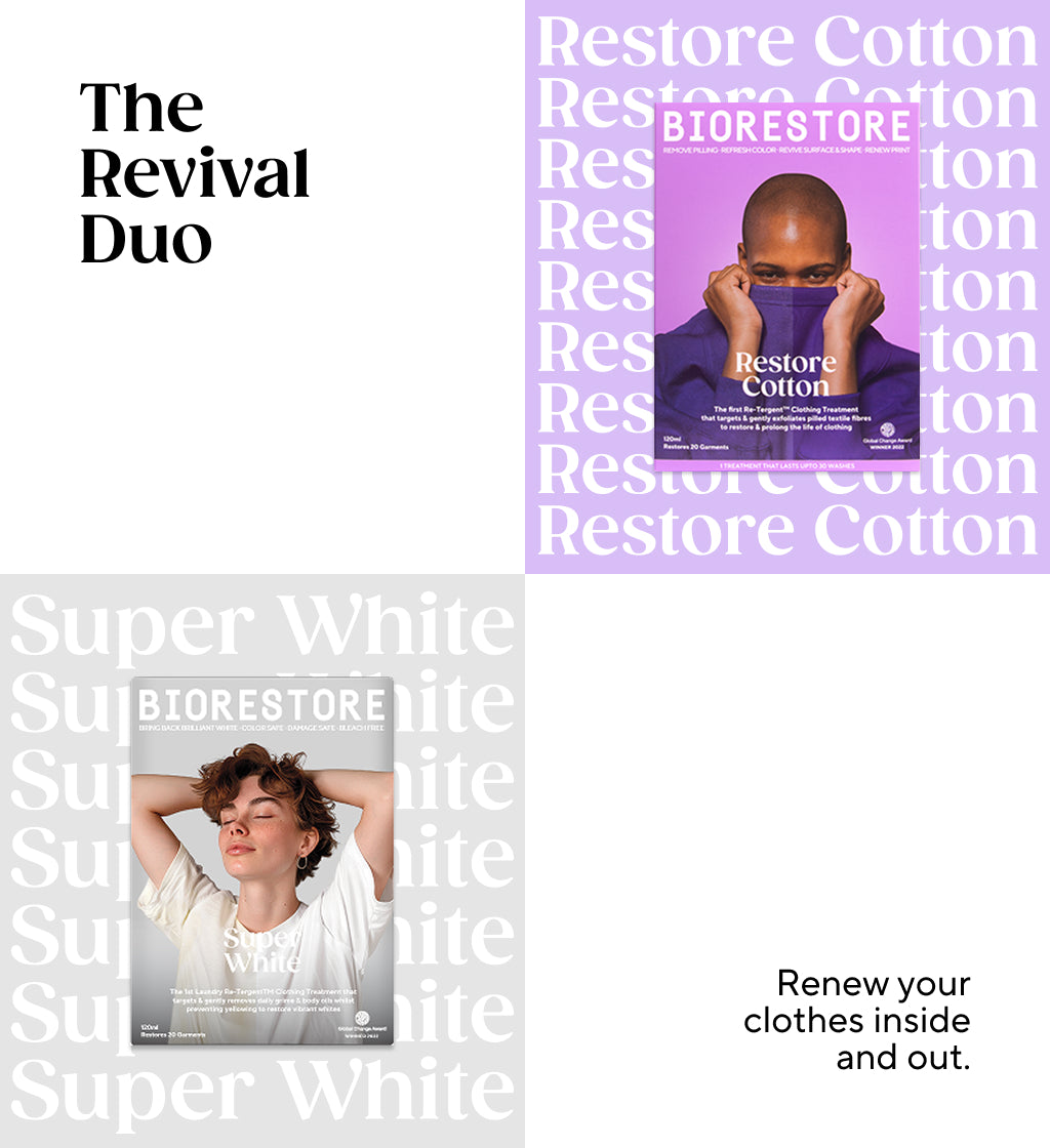 Revival Duo – Restore Cotton 40 ml + Super White 40 ml – BIORESTORE